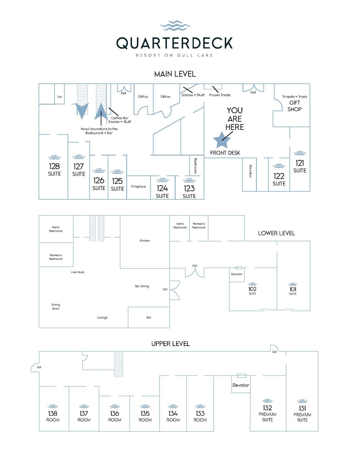 Resort Amenities at Quaterdeck Resort on Gull Lake